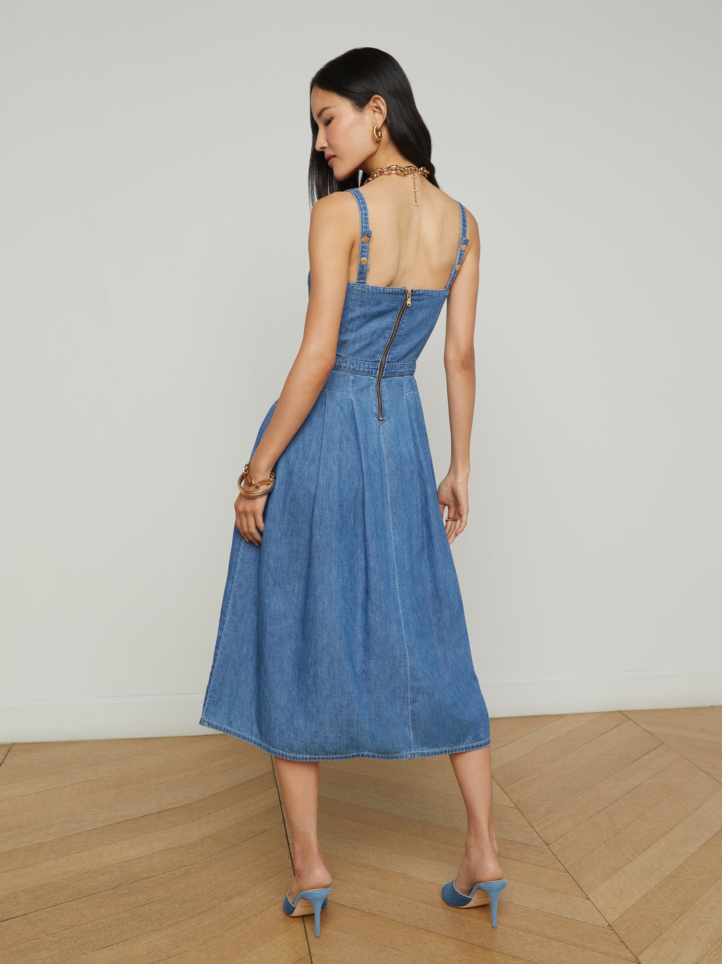 Esmeralda Chambray Dress Stokes – Peter Kate