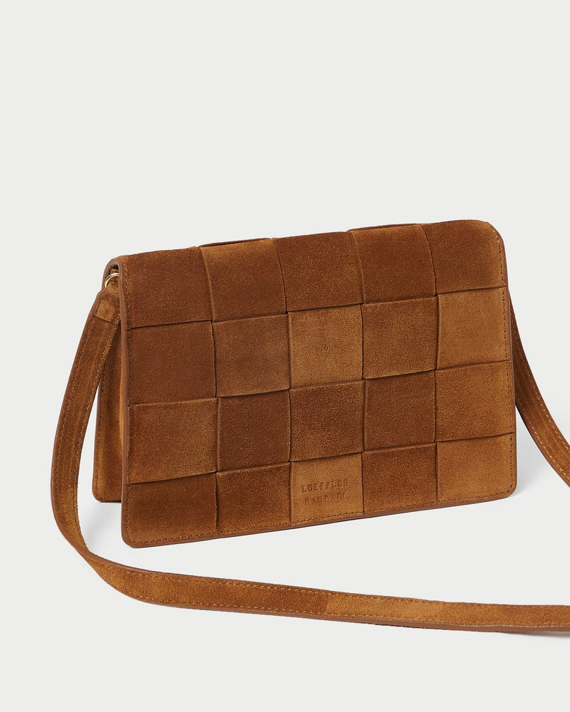 Delphine Cacao Suede Shoulder Bag – Peter Kate
