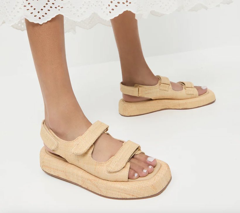 Blaise Platform Sandal Natural Raffia – Peter Kate