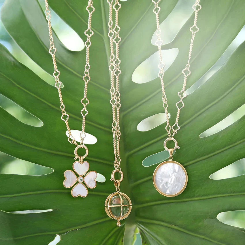 Heart Clover Charm + Quatrefoil Chain – Peter Kate