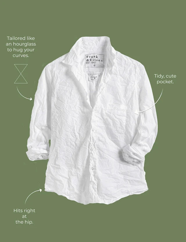 Barry Tailored Button Up Shirt White Tattered Wash Denim – Peter Kate