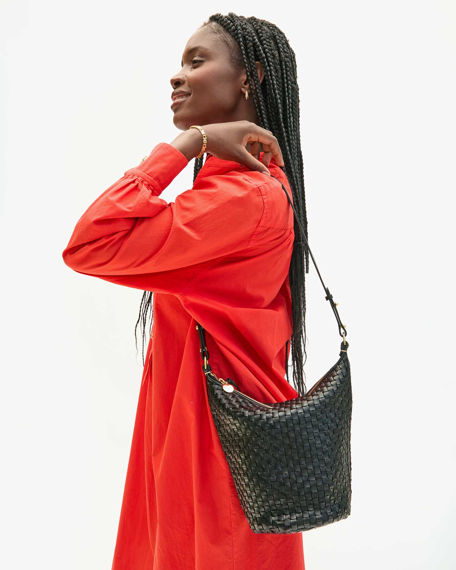 Petite Jeanne Black Woven Checker – Peter Kate